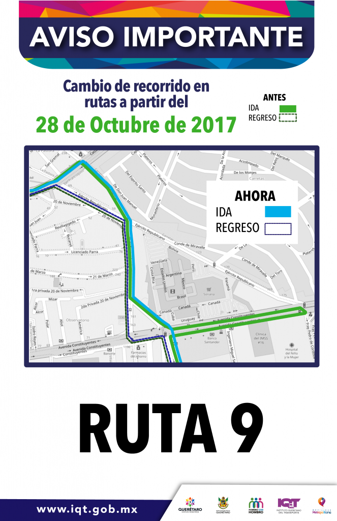 Cambio de rutas - AGENCIA DE MOVILIDAD