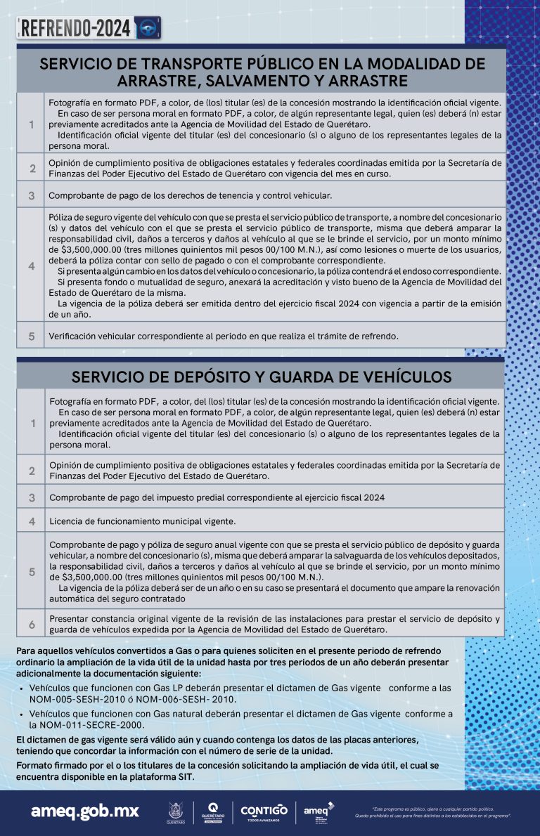 AGENCIA DE MOVILIDAD | REFRENDO 2024